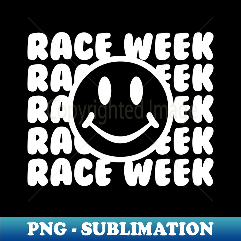 Race Week Smiley Face Design - High-Quality PNG Sublimation | Inspire ...