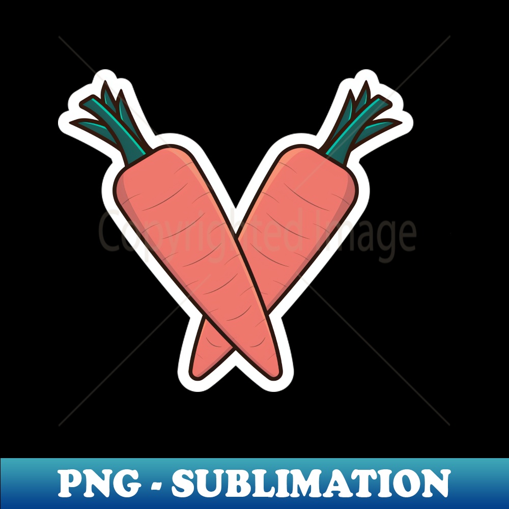 Standing Two Carrots Vegetable Sticker vector illustration F | Inspire ...
