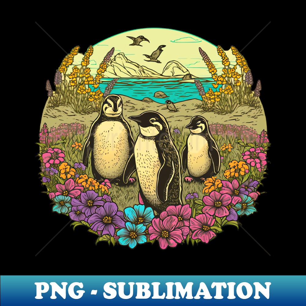 Spring penguins by the Ocean Shore - PNG Transparent Sublima | Inspire ...