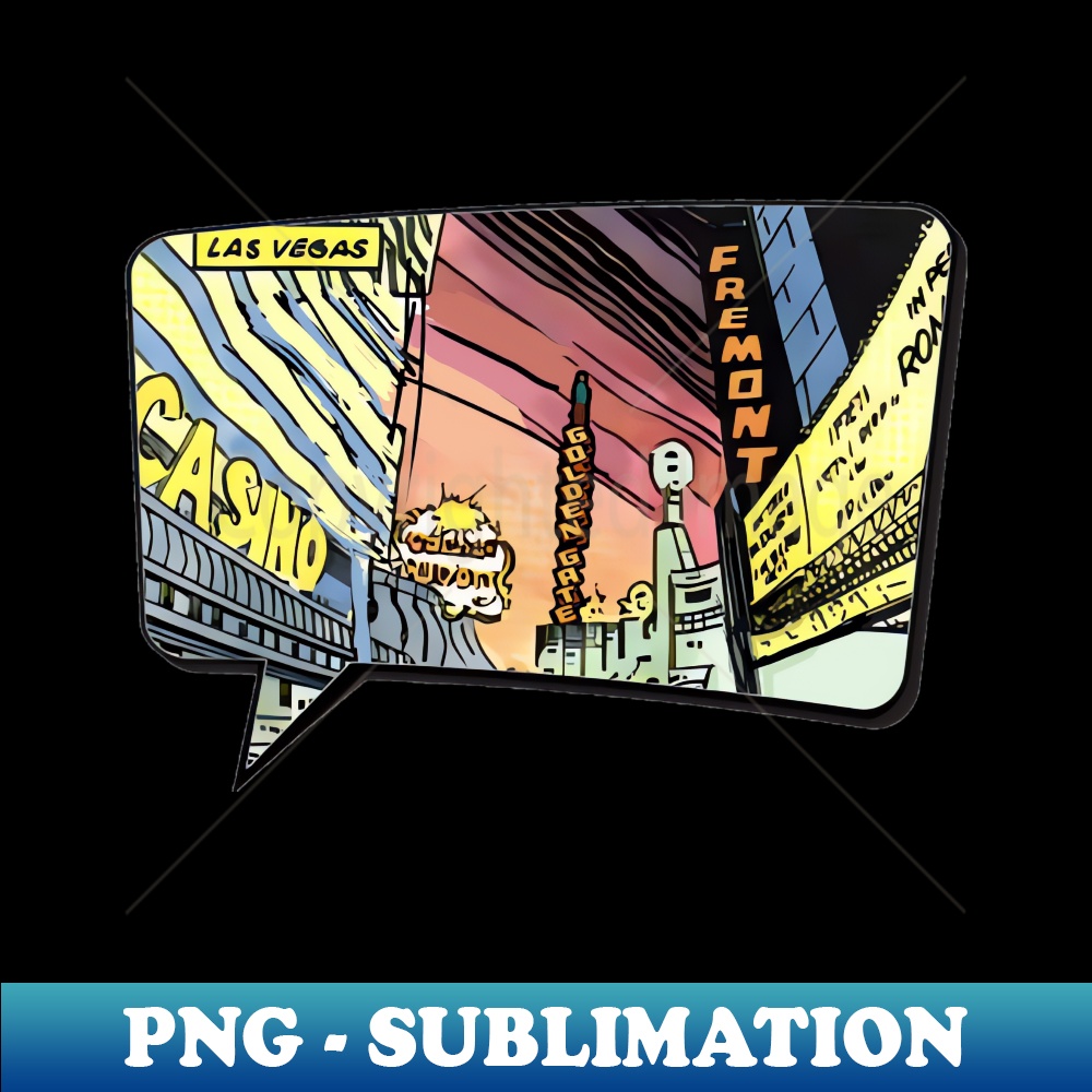 Fremont Street - Las Vegas Comic - Instant Sublimation Digit | Inspire Uplift