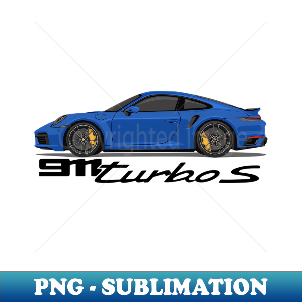 supercar 911 turbo s 992 blue - Decorative Sublimation PNG F | Inspire ...