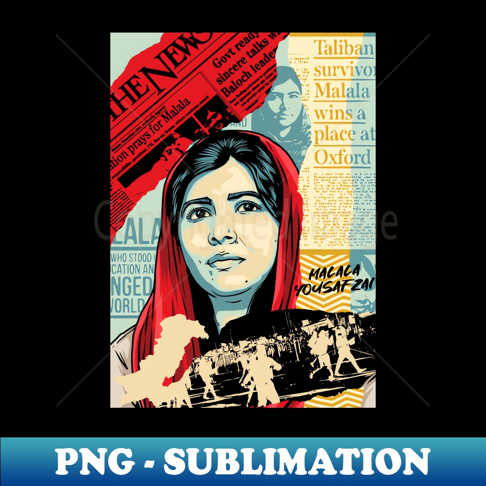 malala stencil art - Modern Sublimation PNG File - Perfect f | Inspire ...