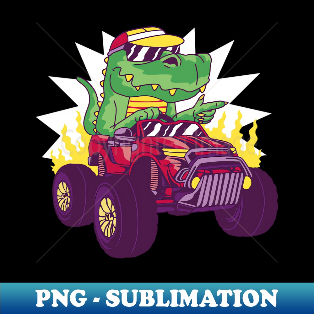 t-rex-dinosaur-driving-car - Professional Sublimation Digita | Inspire ...