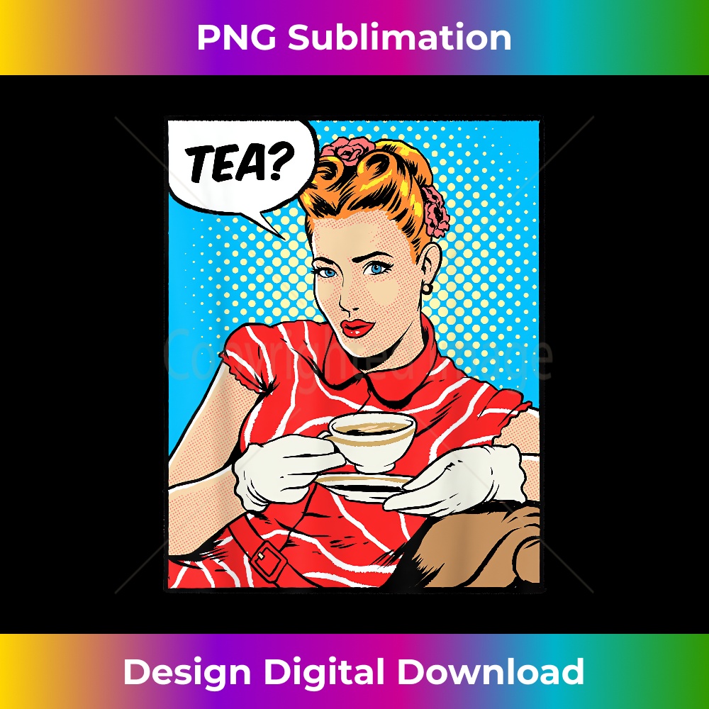 Tea Pop Art Comic Book Cartoon Tea Party Tea Lover Drinking | Inspire ...