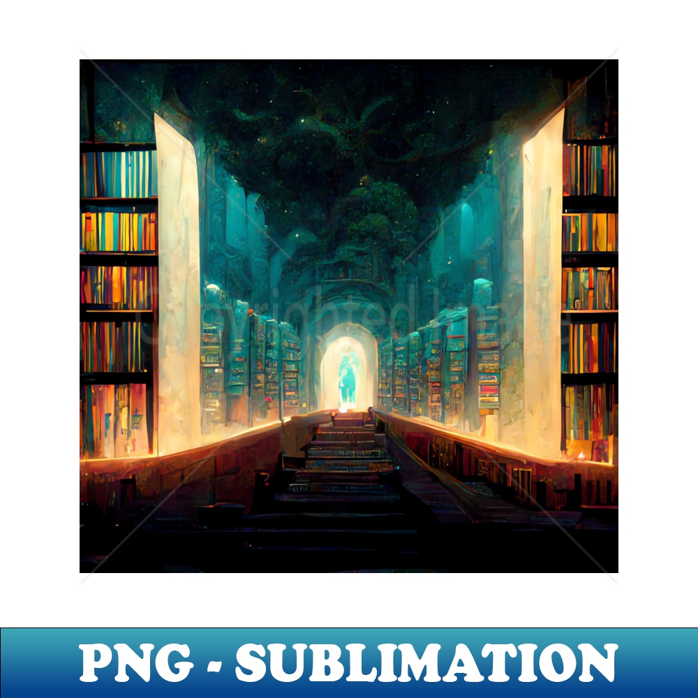 Shelf Corridor - Fantasy Library - Vintage Sublimation PNG D | Inspire ...