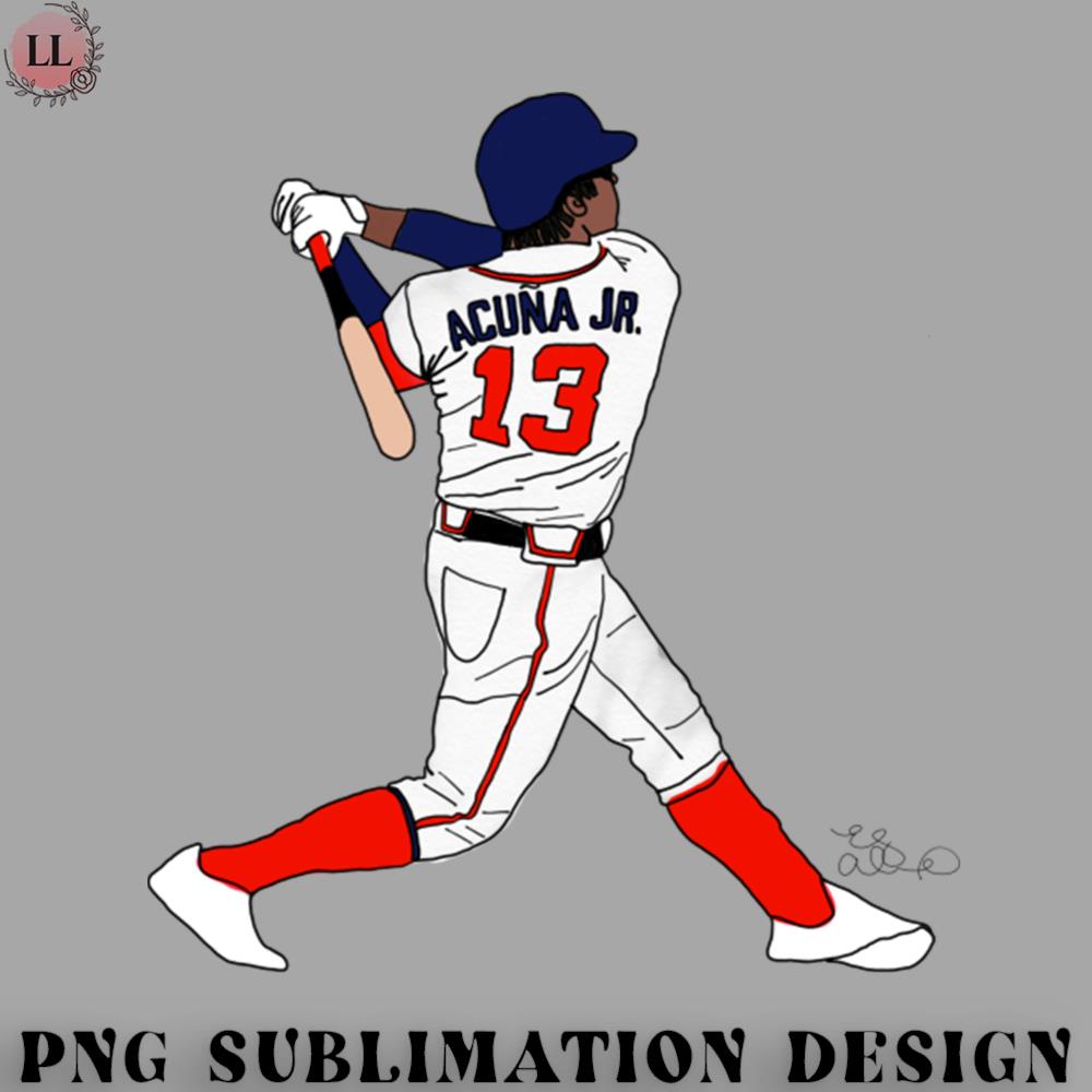 Basketball PNG Acuna Jr Contour Digital Drawing - Inspire Uplift