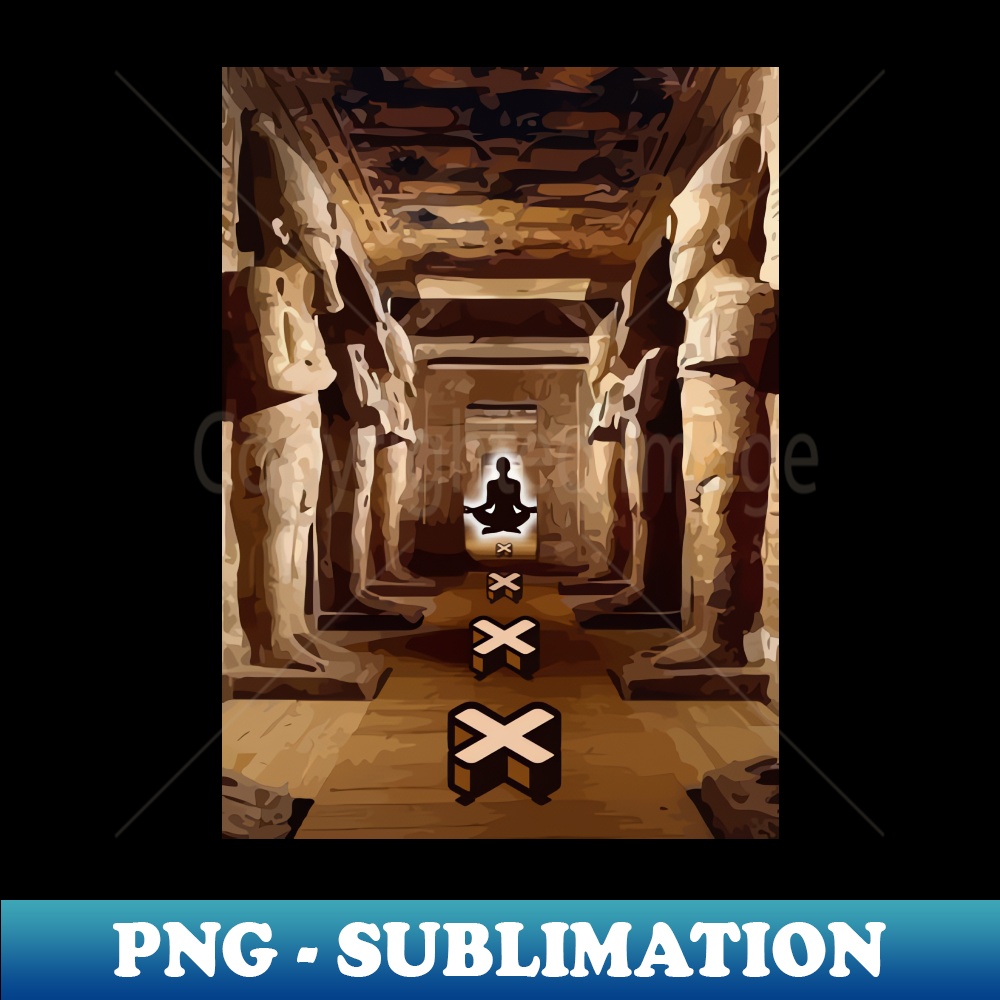 Yoga in Ancient Egyptian Temple - Exclusive PNG Sublimation - Inspire ...