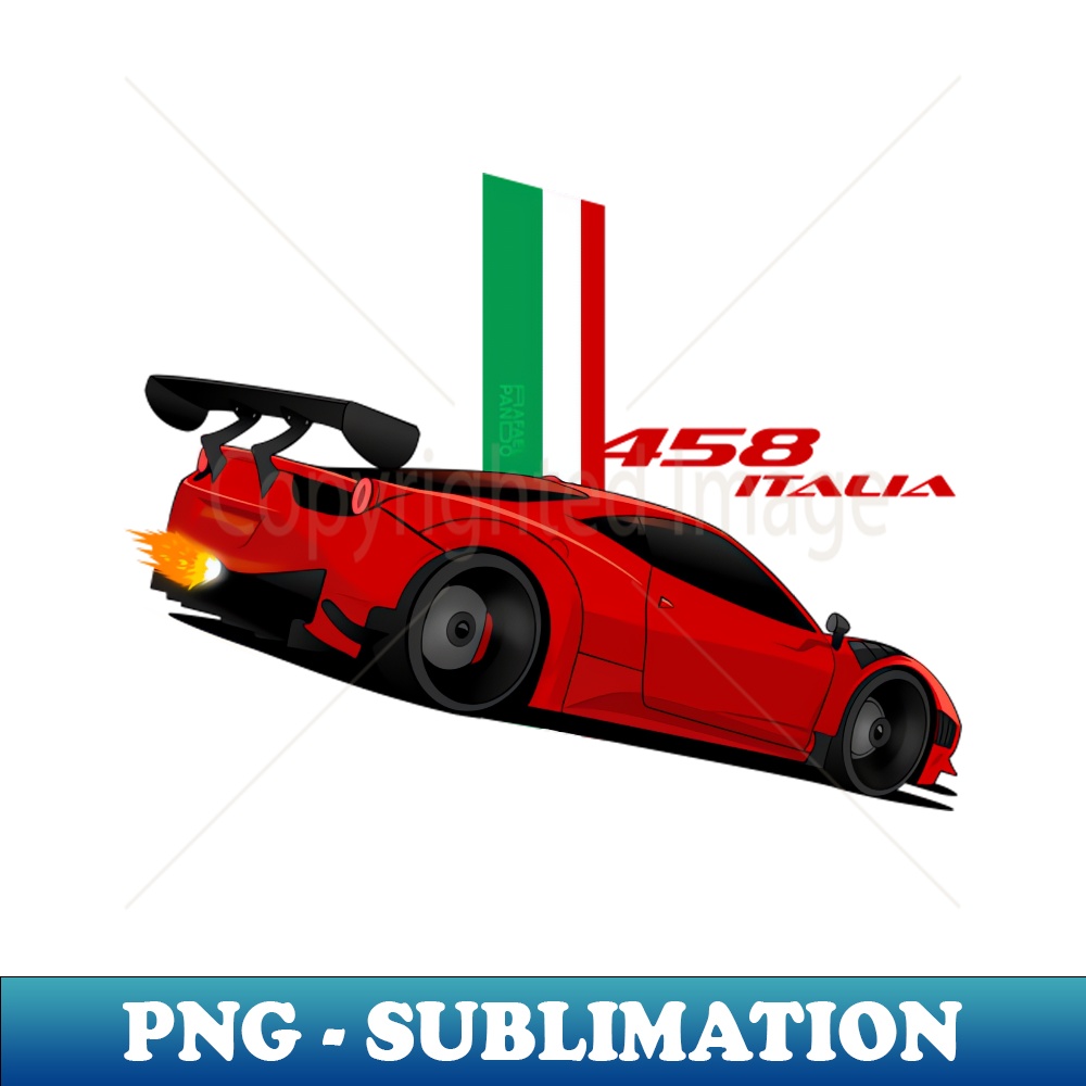 Ferrari 458 Italia red Italian Stripes - Stylish Sublimation | Inspire Uplift