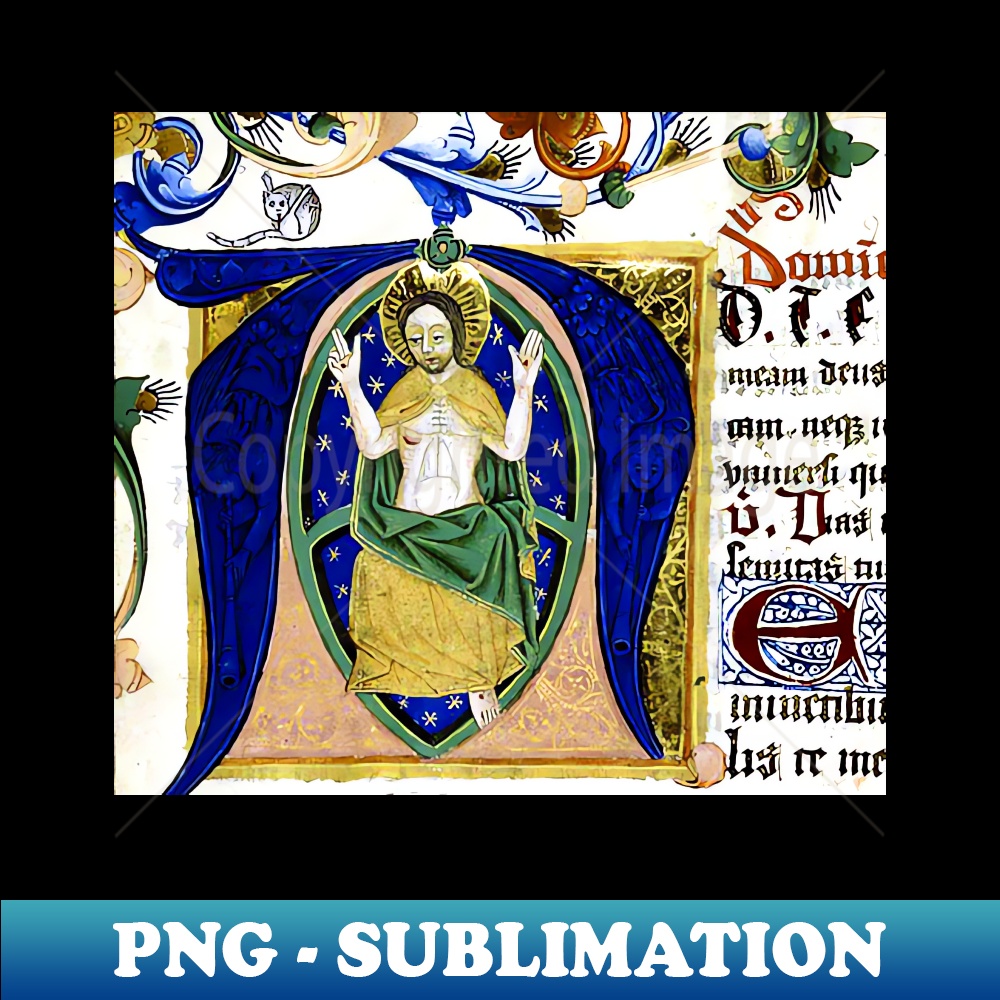 Medieval Jesus art crucifixion funny weird cat art painting | Inspire ...