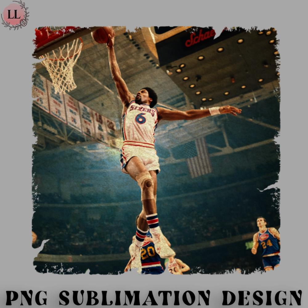 Basketball PNG Julius Erving Flying High in 1974 | Inspire Uplift