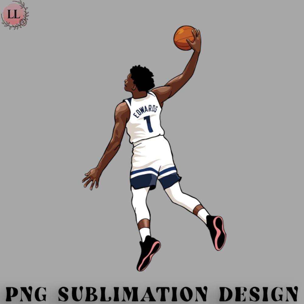 Basketball PNG Anthony Edwards Vector Dunk - Inspire Uplift