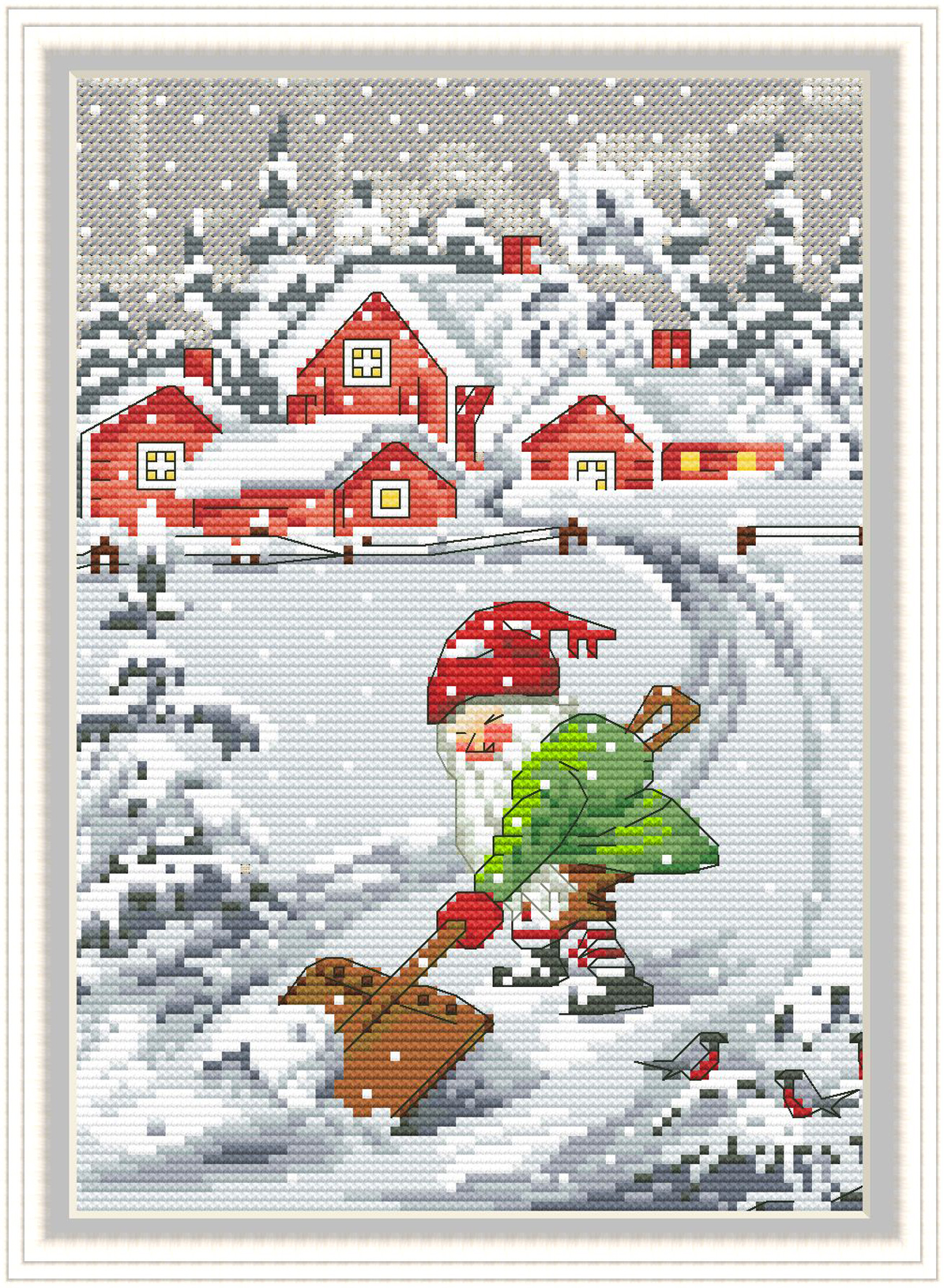 Winter evening Cross Stitch Pattern PDF Christmas Cross Stit | Inspire ...