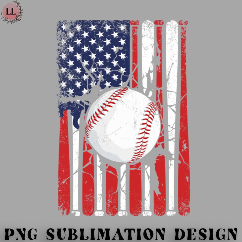 Baseball American Flag - Inspire Uplift