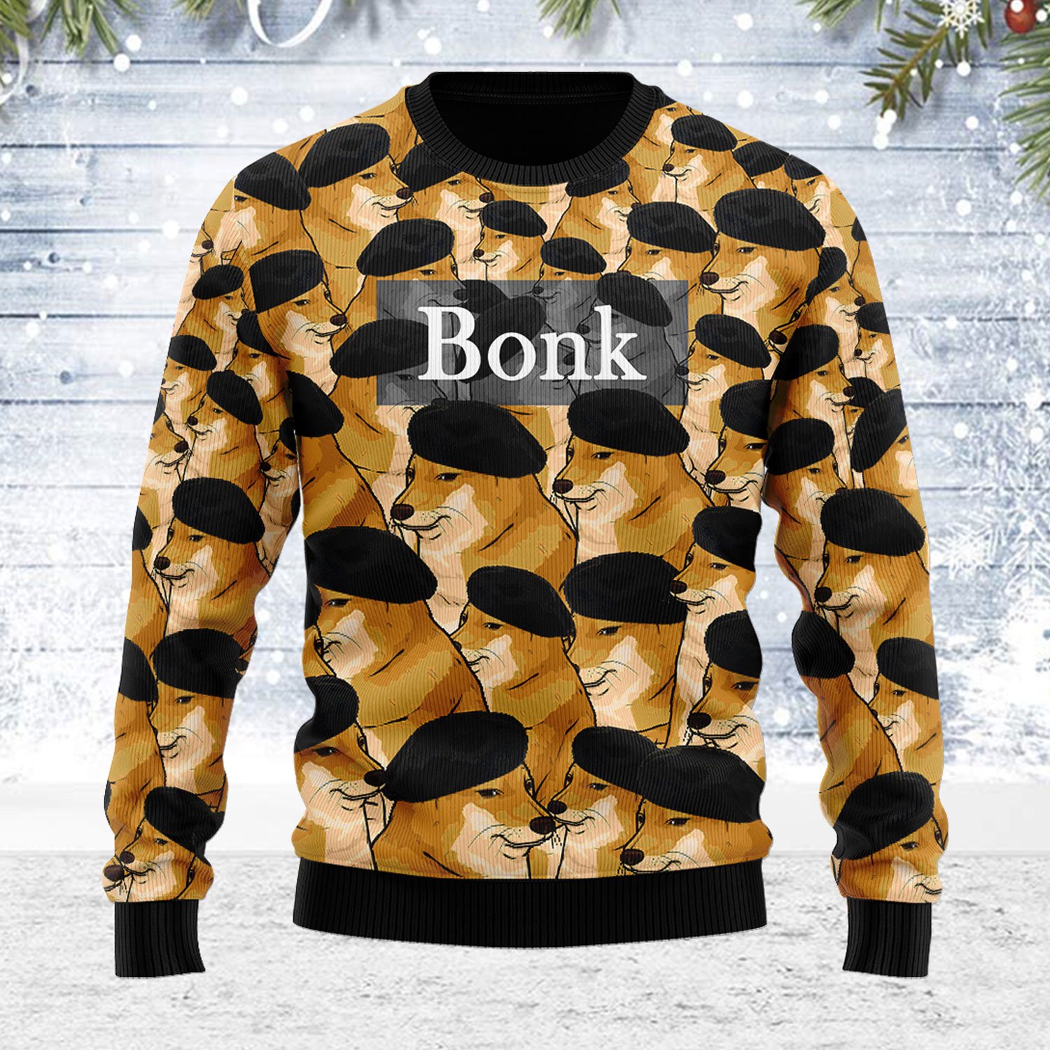 Ugly Christmas Sweater Cheems Ponk Meme For Men Women | Inspire Uplift