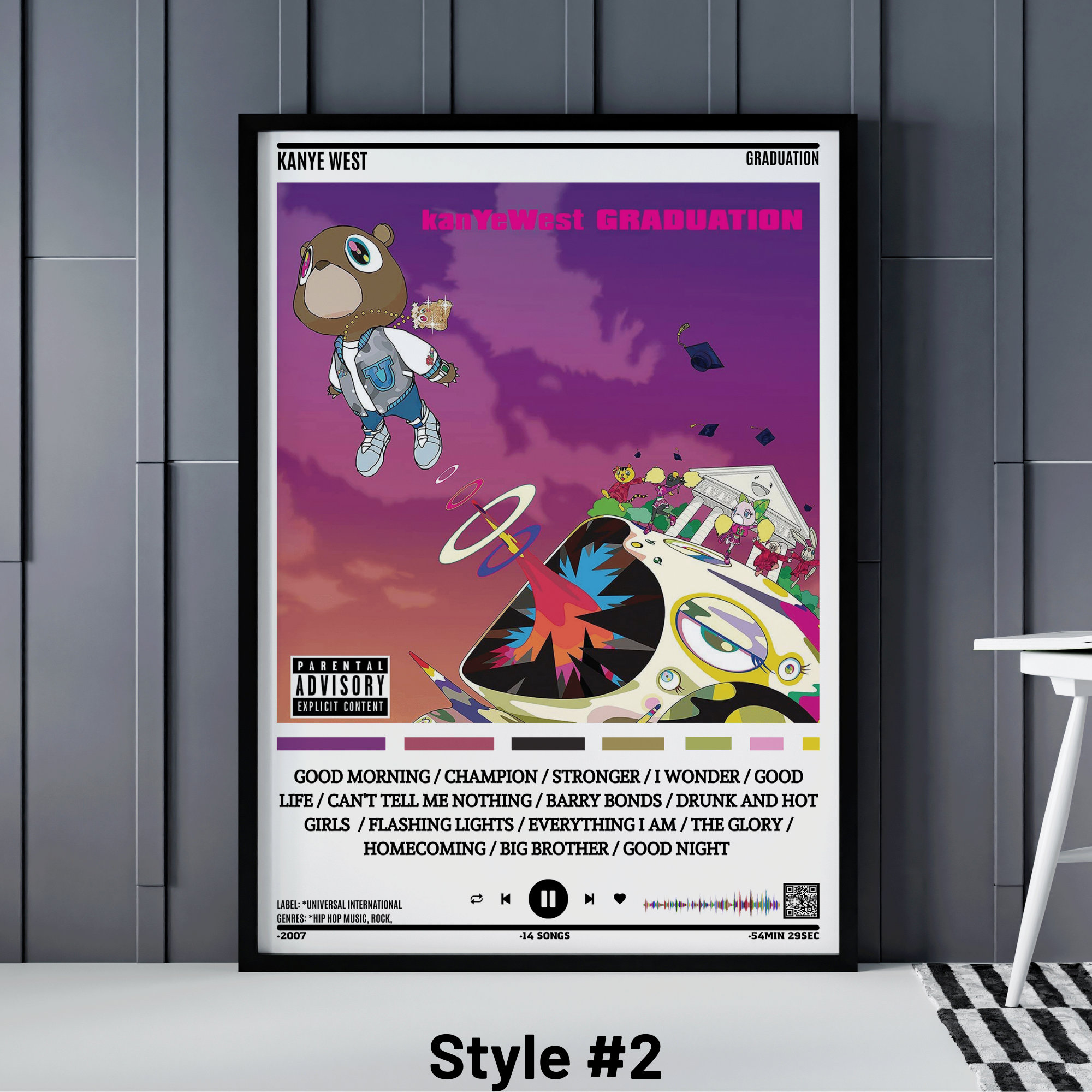 Kanye West Poster, 8 Different Kanye West Posters, Graduatio - Inspire ...