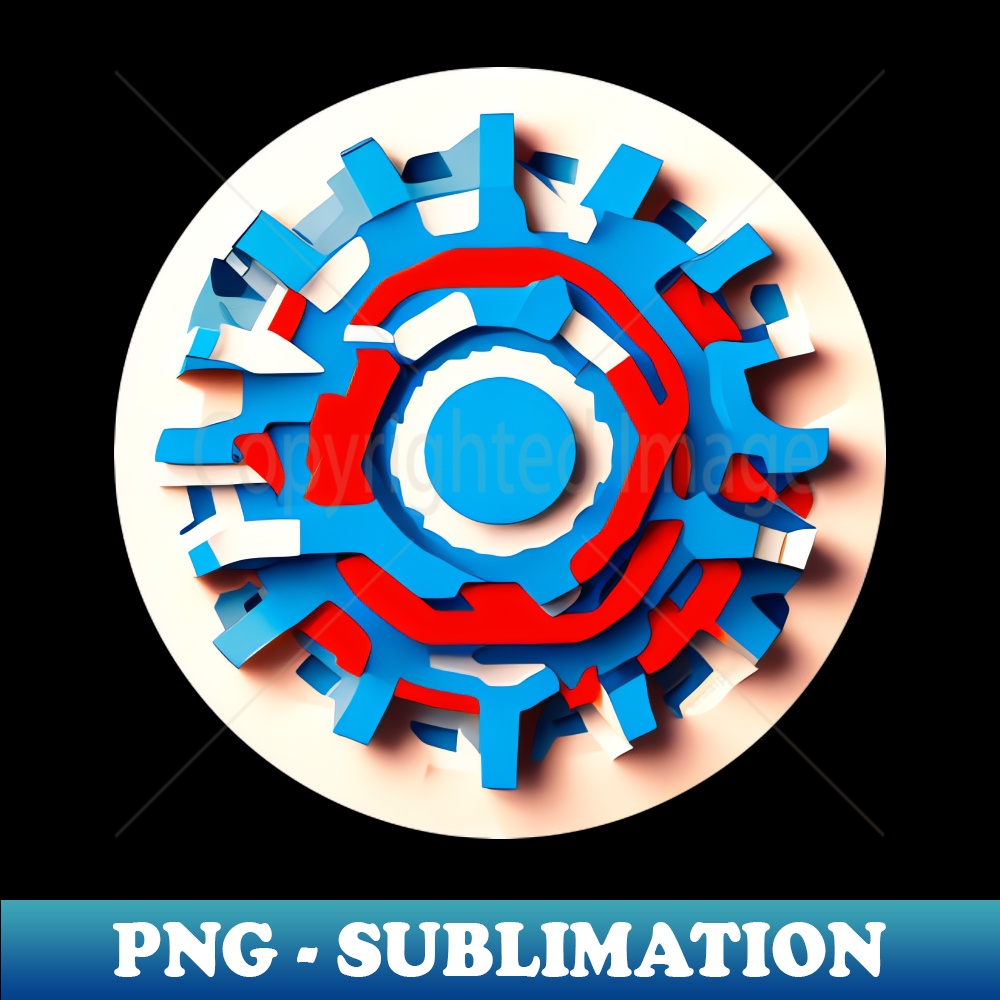 Abstract Psychedelic Gear Wheel - Modern Sublimation PNG Fil | Inspire ...