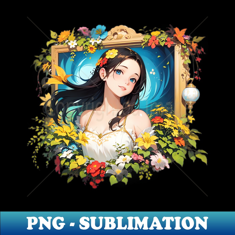 happy and proud anime girl portrait - Premium Sublimation Di | Inspire ...