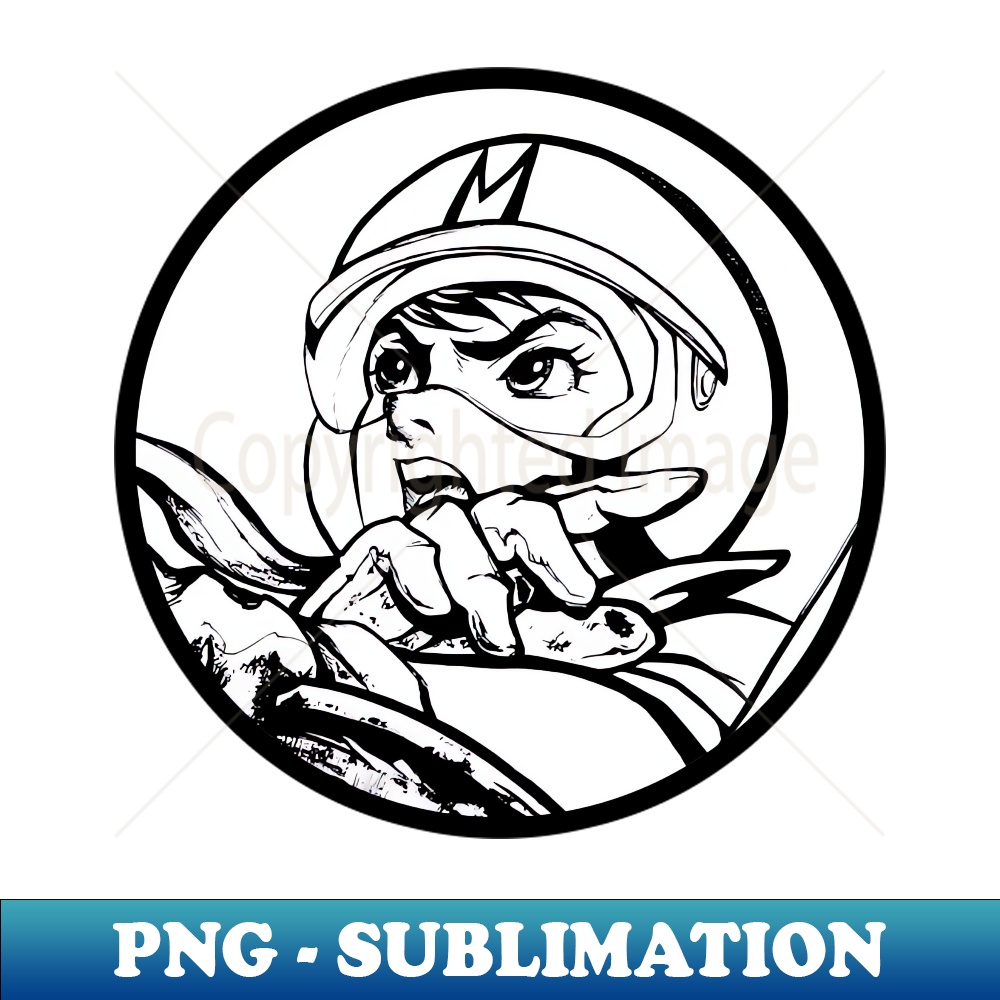 Speed Racer Retro Classic Black and White - PNG Transparent | Inspire ...