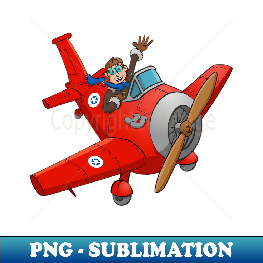 The waving pilot in his red airplane - Aesthetic Sublimation | Inspire ...