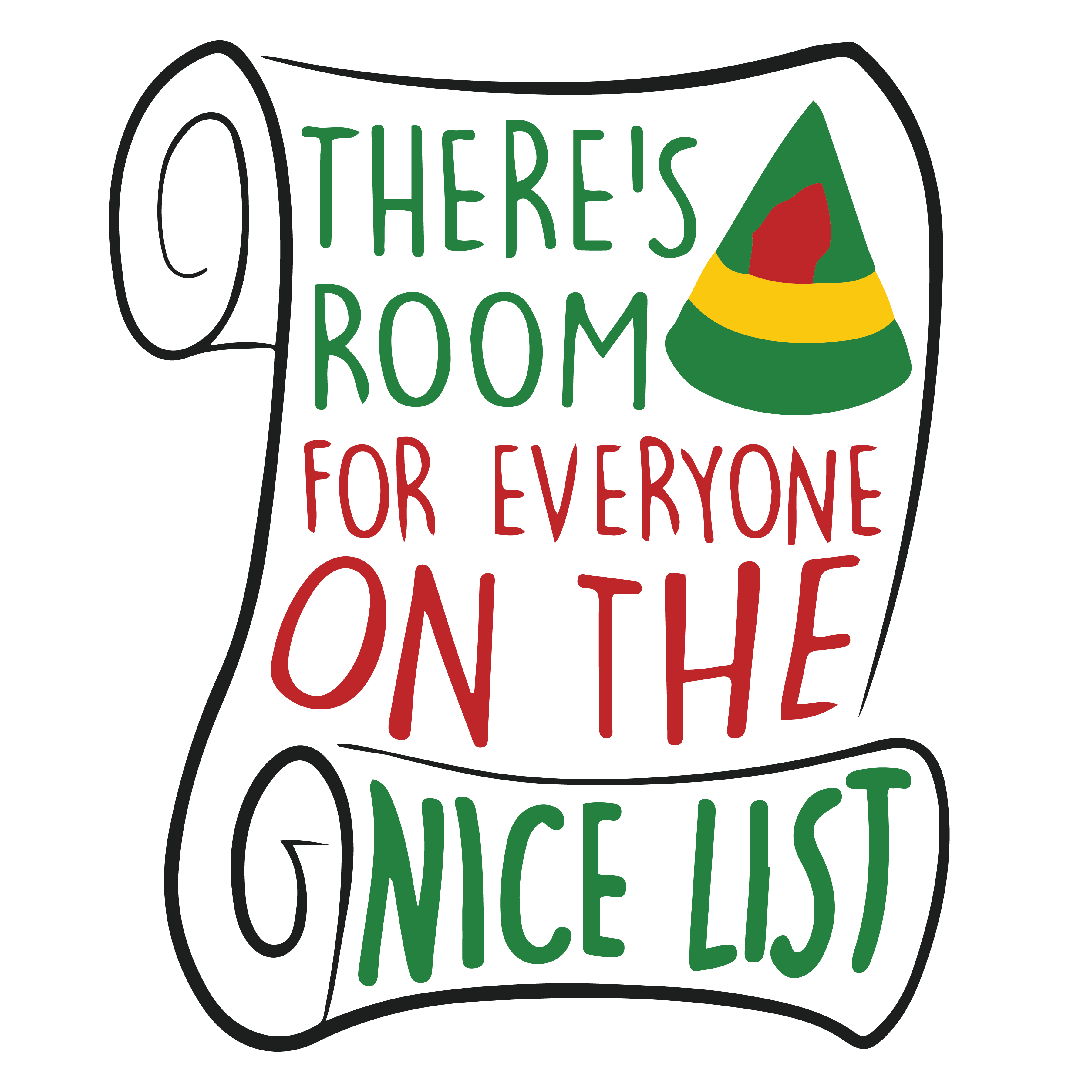 There's Room For Everyone On The Nice List Svg, Elf Christma | Inspire ...