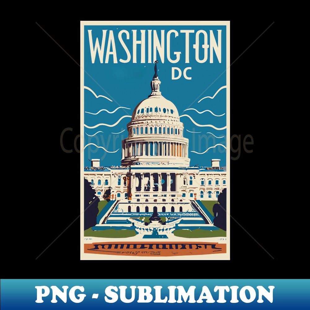 A Vintage Travel Art of Washington DC - US - Creative Sublim | Inspire ...