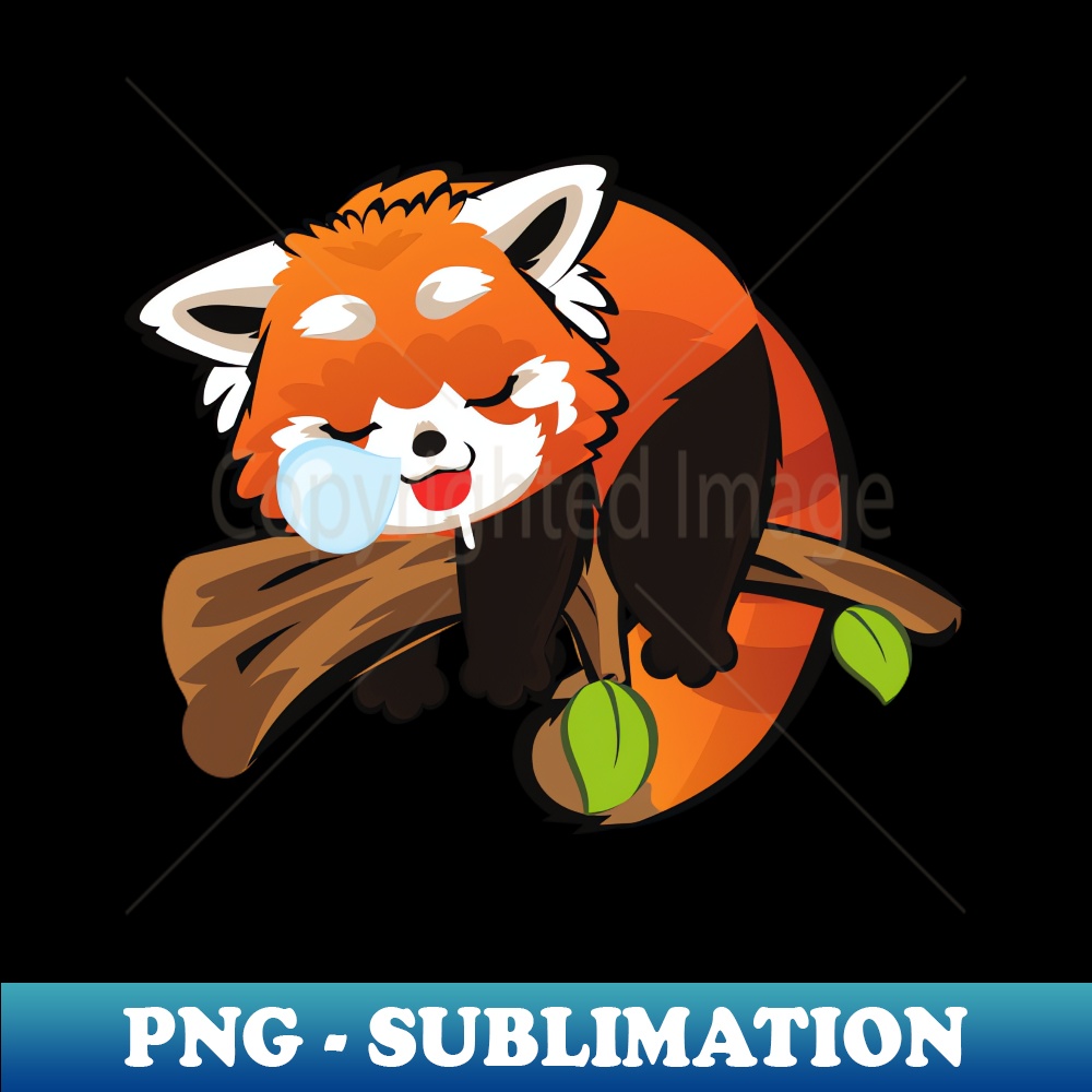 Sleeping Baby Red Panda - PNG Sublimation Digital Download - | Inspire Uplift