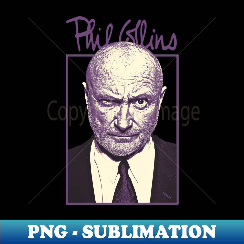 Phil Collins Genesis 1970s - Retro PNG Sublimation Digital D | Inspire ...