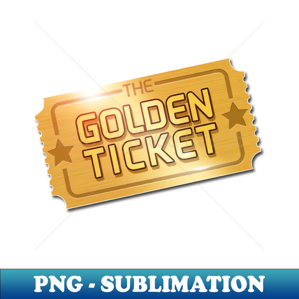 willy wonka golden ticket - Decorative Sublimation PNG File | Inspire ...