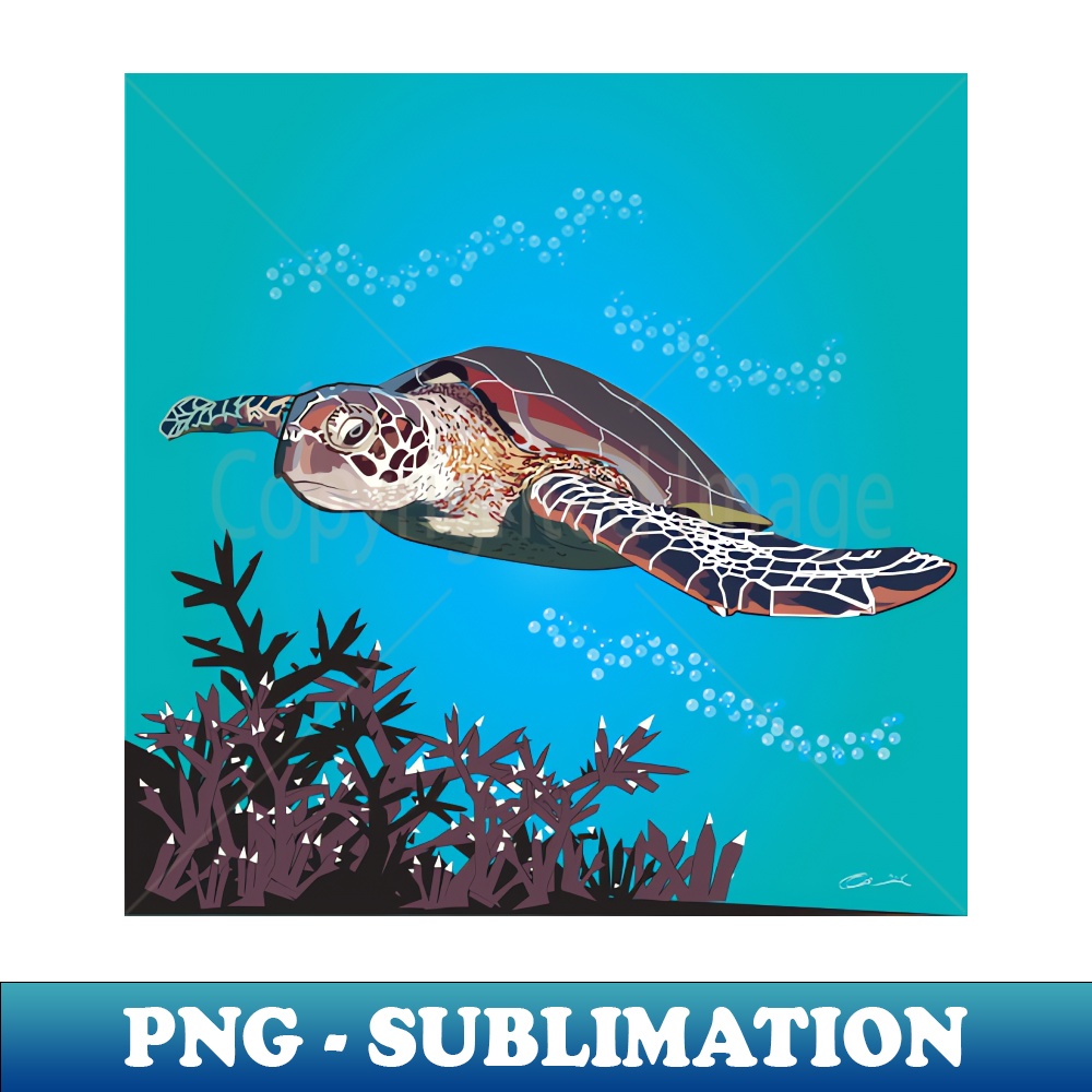 Green Sea Turtle - Artistic Sublimation Digital File - Defyi | Inspire ...