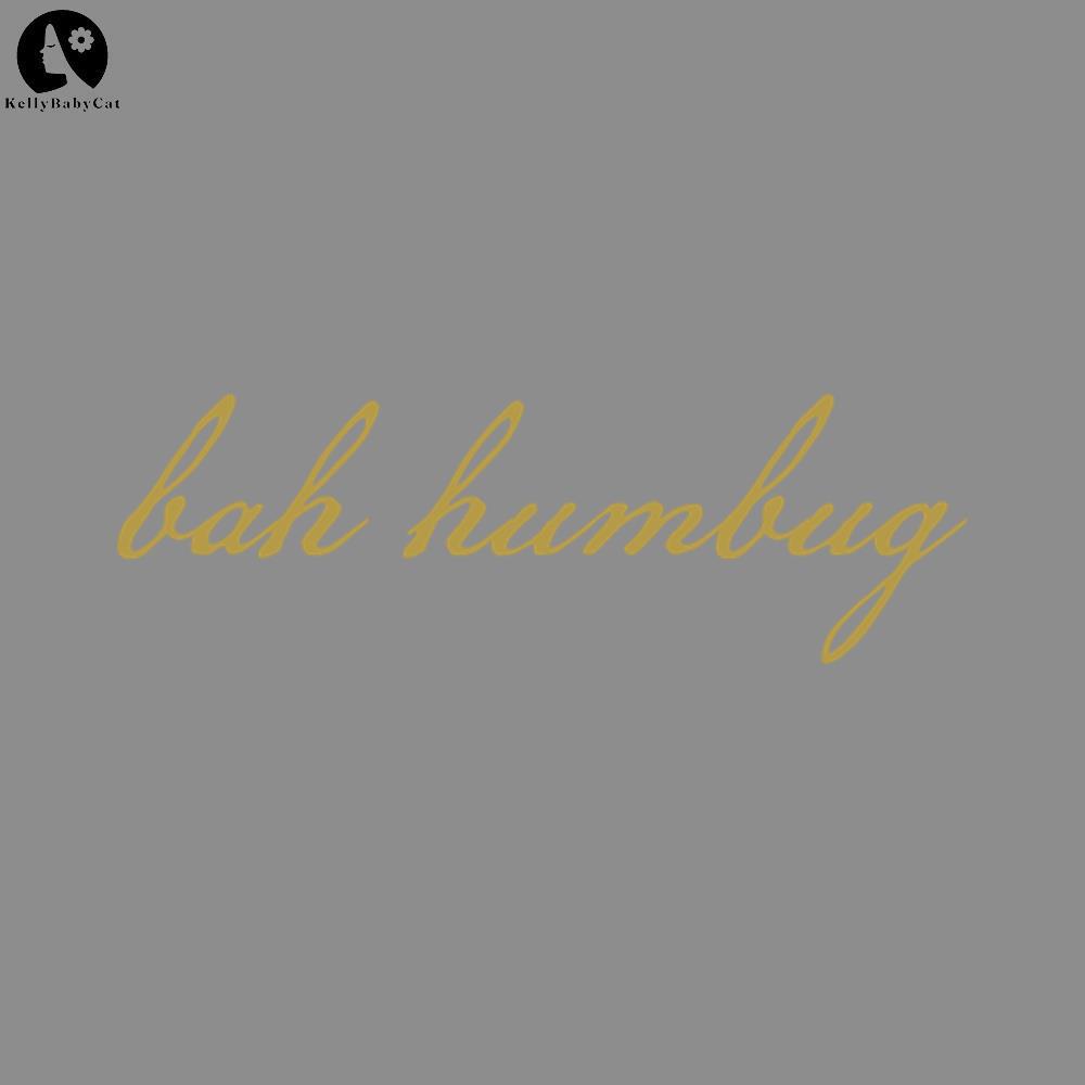Bah Humbug Christmas Gold Script Typography PNG, Funny Chris | Inspire ...