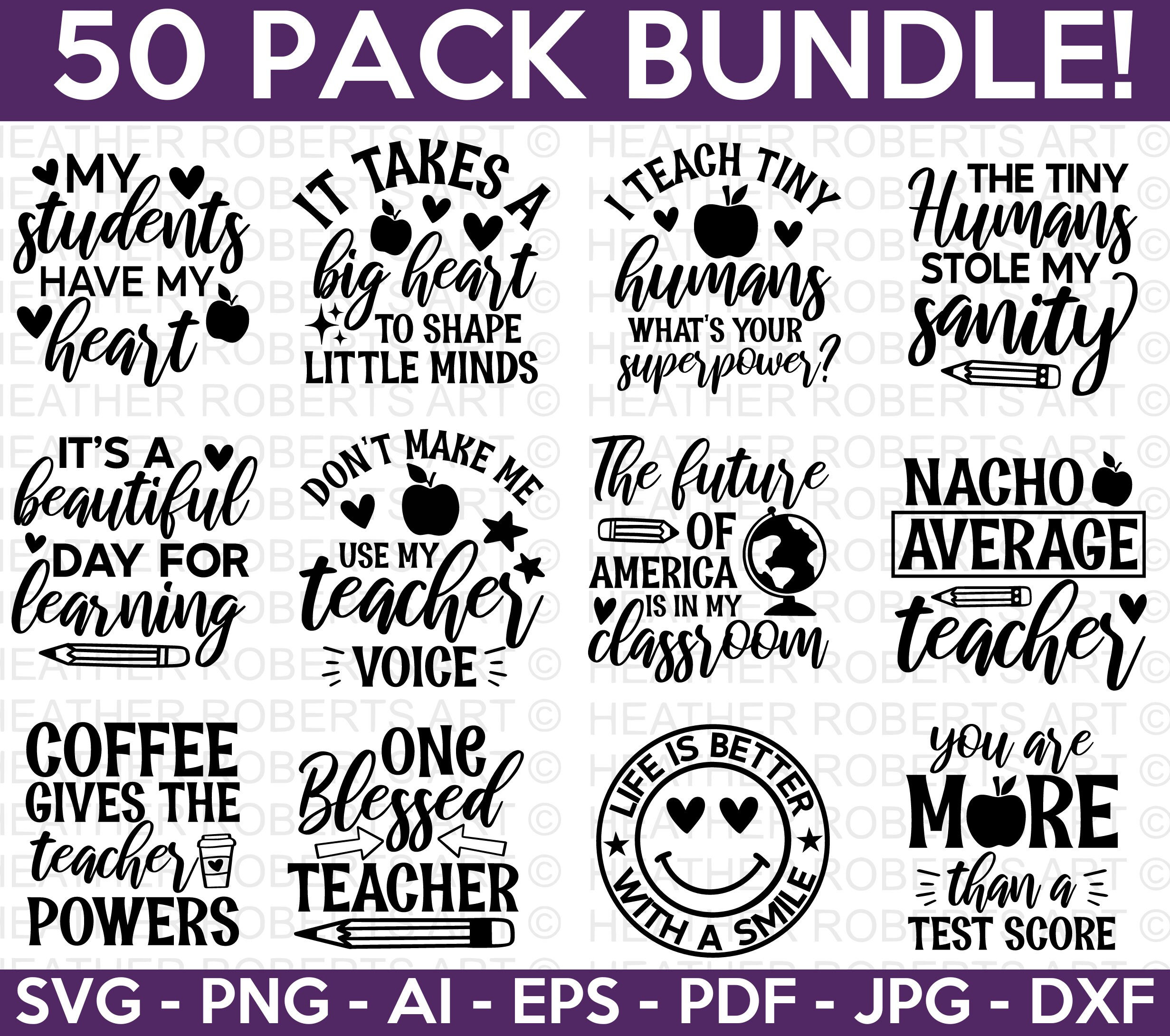 Teacher SVG Bundle, Teacher SVG, School SVG, Teach Svg, Back | Inspire ...