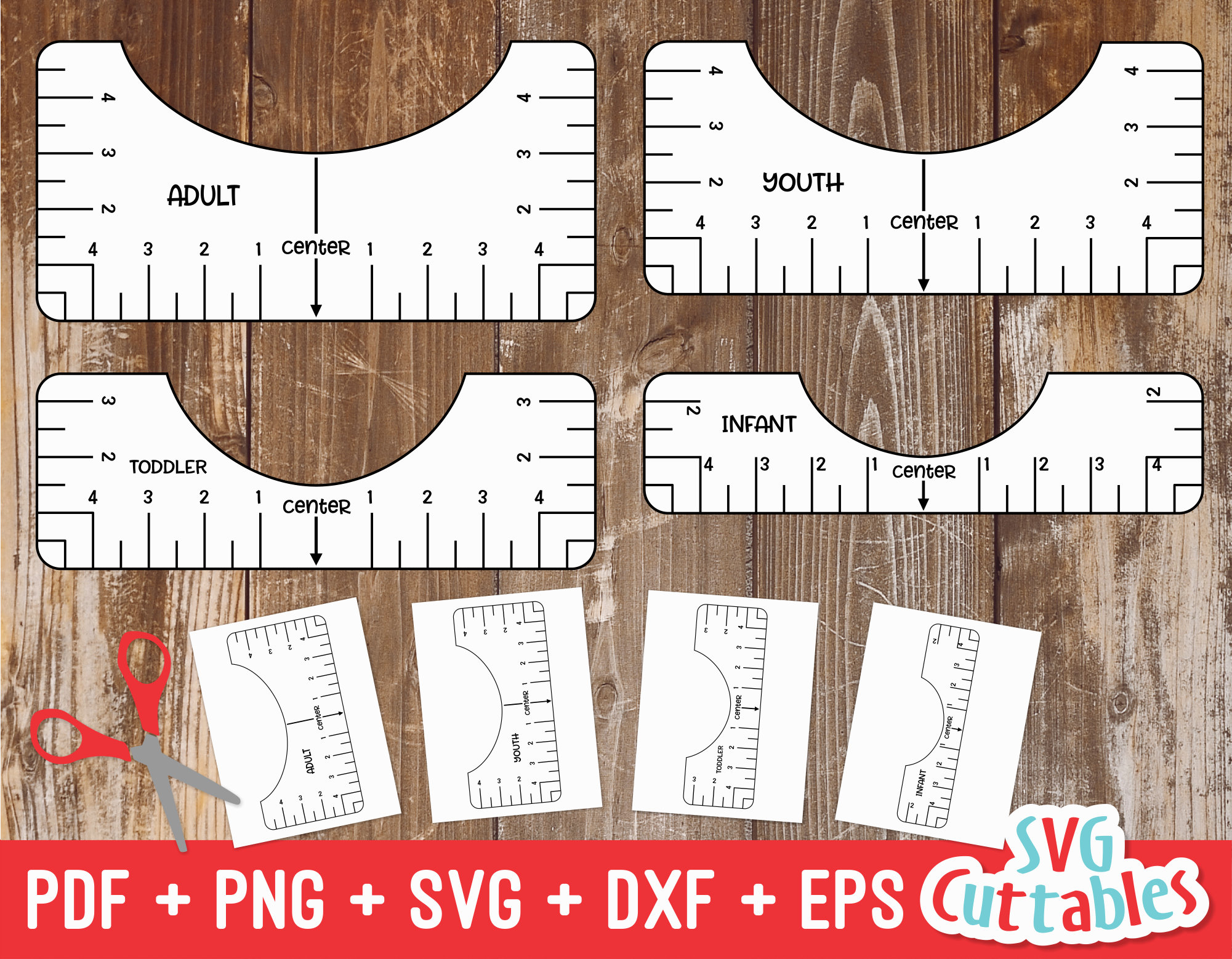 T-shirt Alignment Tool Printable- PDF Printable - svg- dxf- | Inspire ...