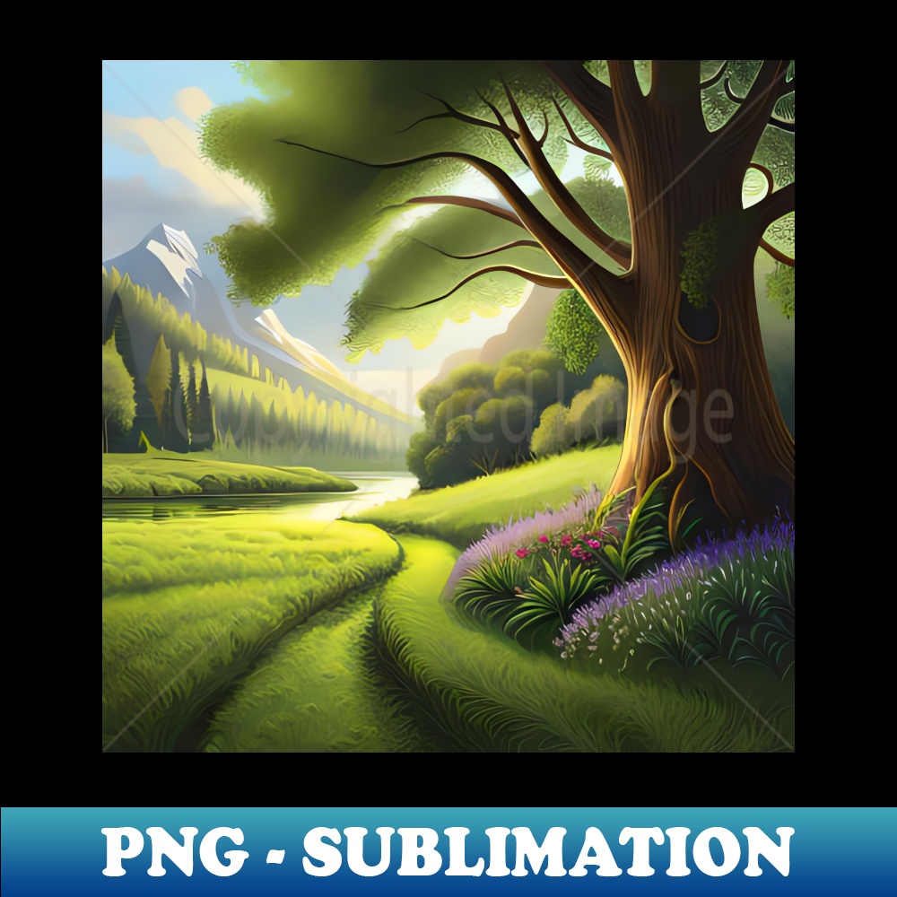 The Beautiful Of Nature Greenish - Retro PNG Sublimation Dig | Inspire ...