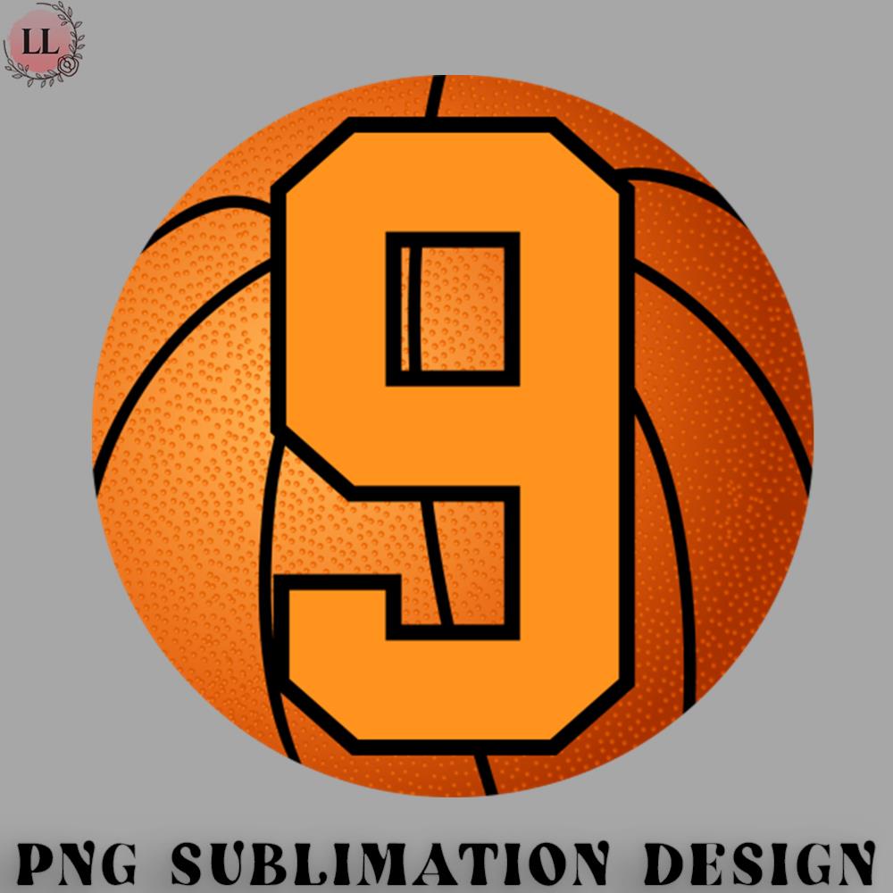 Basketball PNG Basketball Number 9 | Inspire Uplift