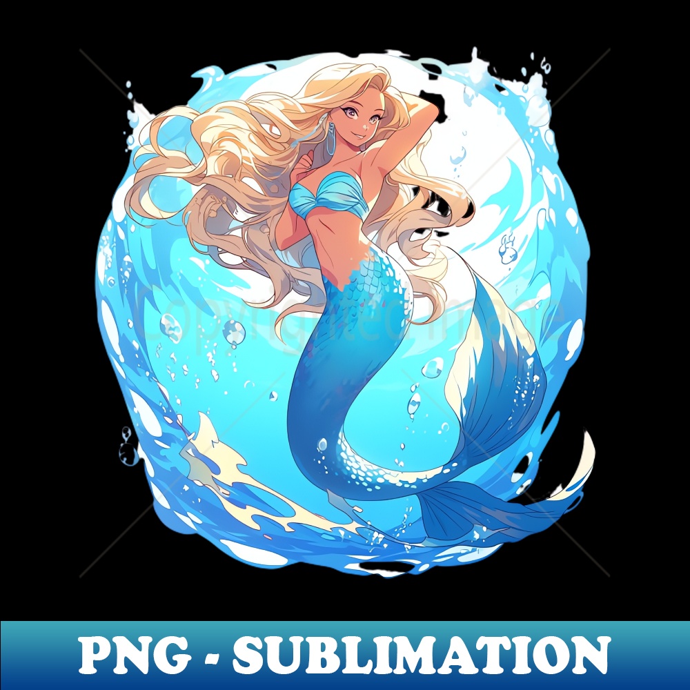 Mystical Allure Beautiful Manga Mermaid Odyssey - PNG Sublim - Inspire ...