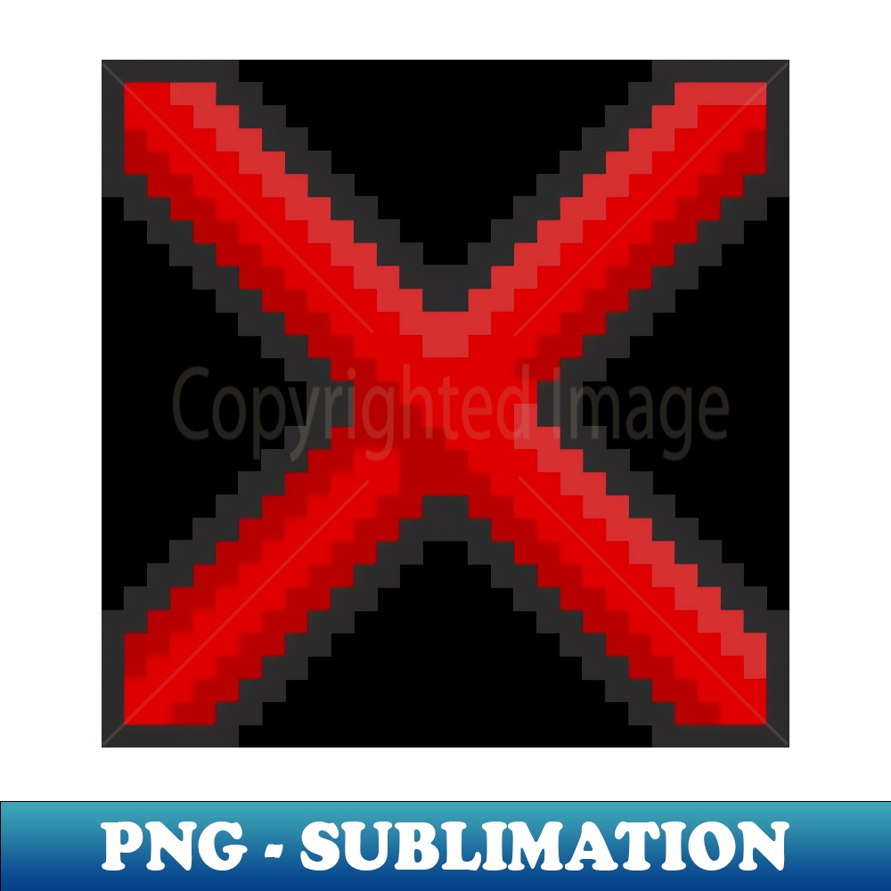 Pixelated Red X - High-Quality PNG Sublimation Download - Un | Inspire ...