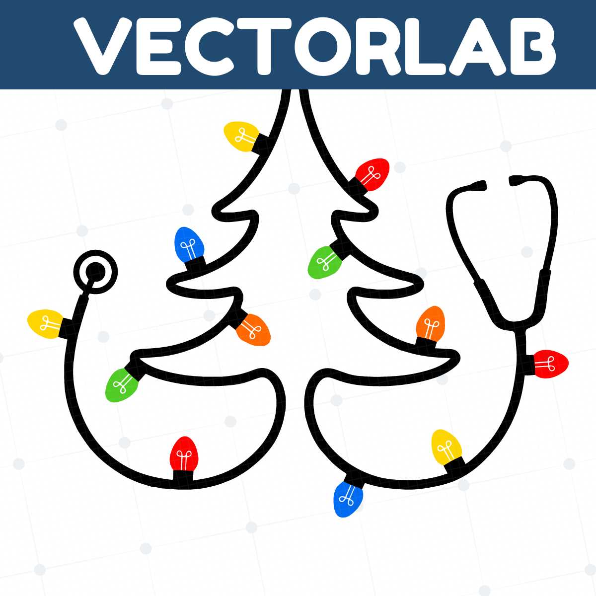 Stethoscope Christmas Tree With Lights SVG For Cricut Files - Inspire ...