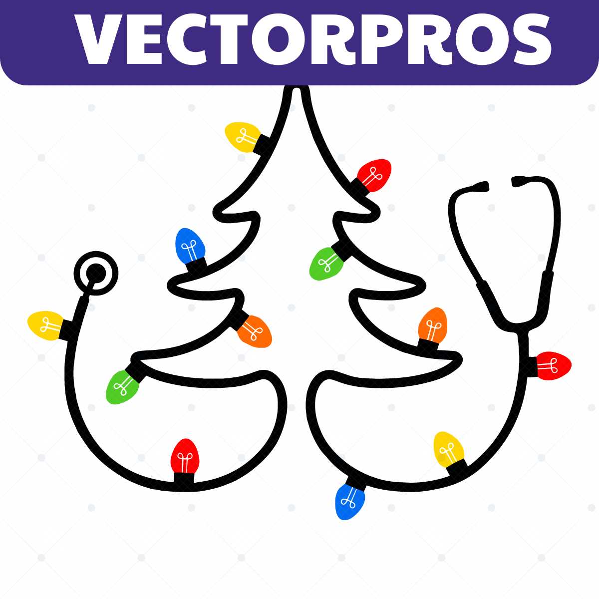 Stethoscope Christmas Tree With Lights SVG For Cricut Files | Inspire ...