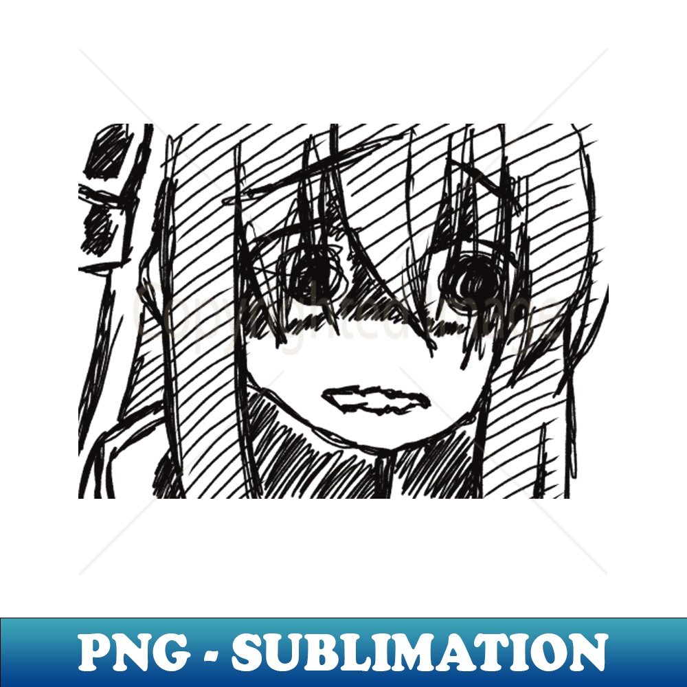 Bocchi the Rock Depressed Hitori Gotou in Black Sketch - Hig | Inspire ...