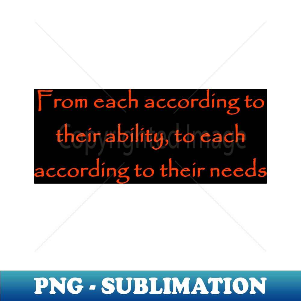 From each according to their ability to each according to th | Inspire ...