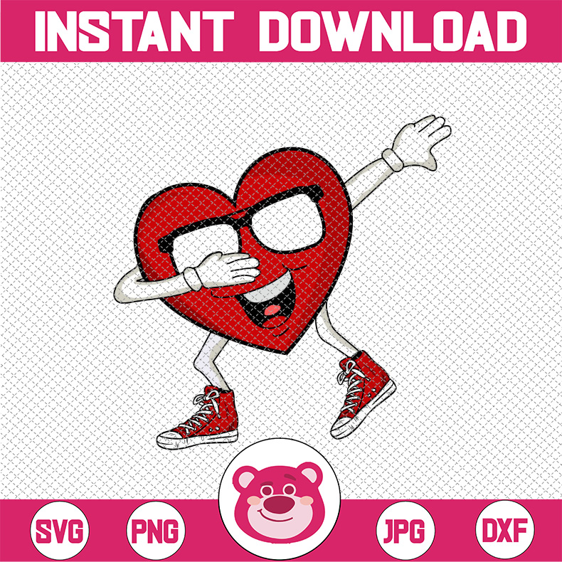 Funny Dabbing Heart Digital File, Funny Dancing Heart Svg, H | Inspire ...