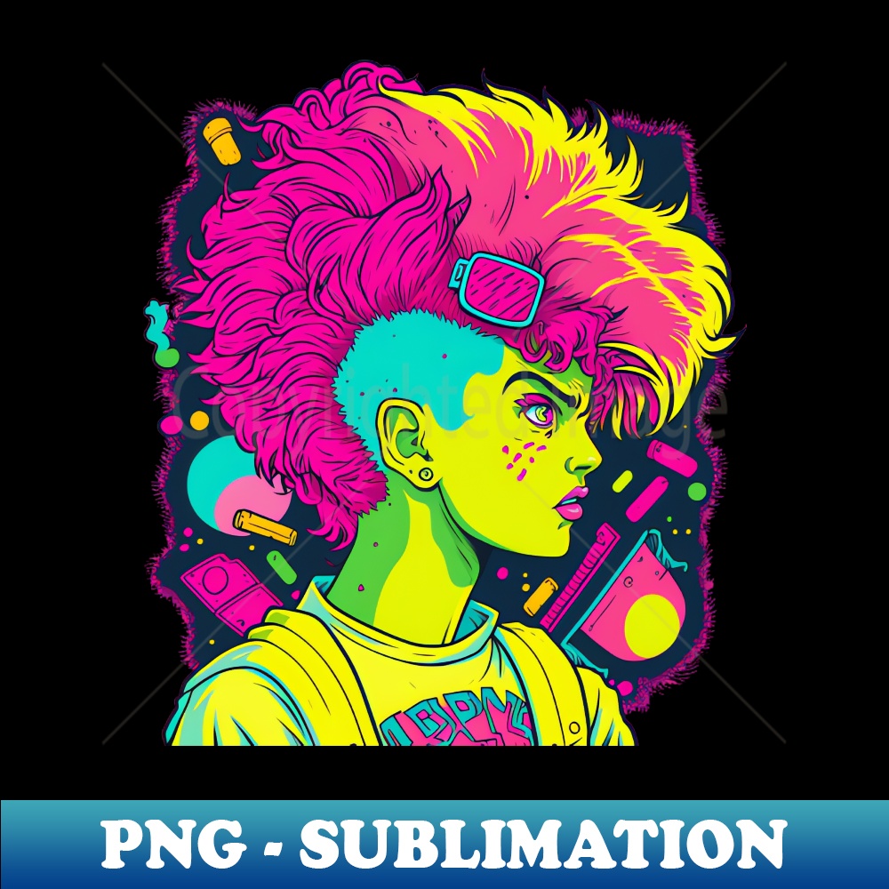 90s Pop Art Punk Girl Character - Digital Sublimation Downlo | Inspire ...