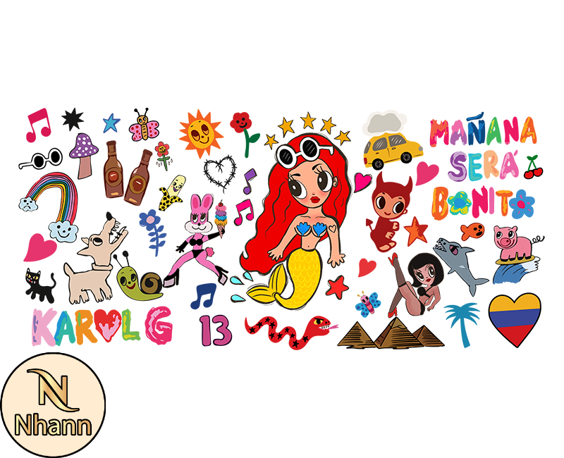 Karol G Mermaid Svg, Bichota Mermaid Manana Sera Bonito SVG, - Inspire ...