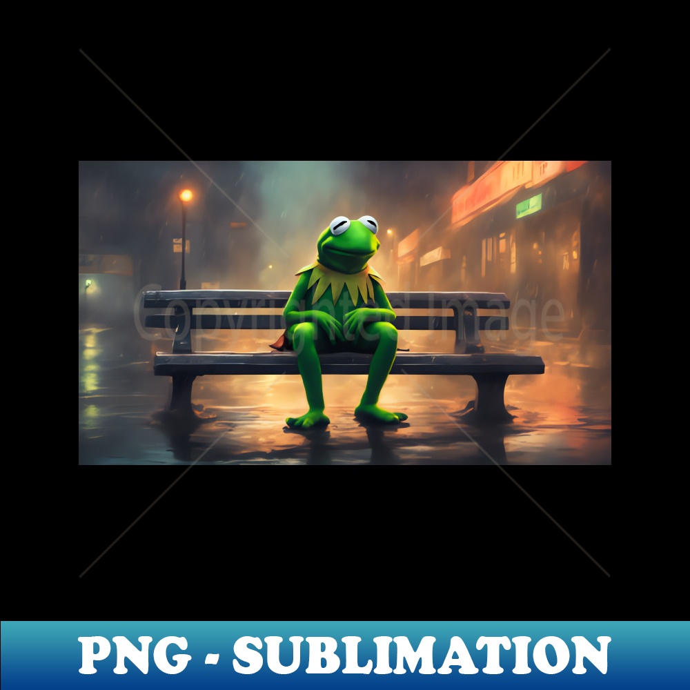 Lonely Kermit - PNG Transparent Sublimation Design - Defying | Inspire ...