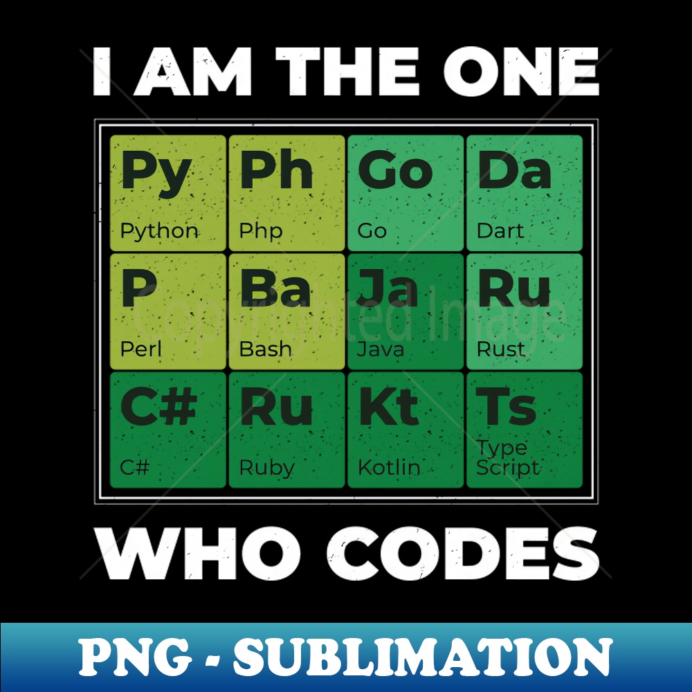 I am the one who codes - Instant PNG Sublimation Download - | Inspire ...