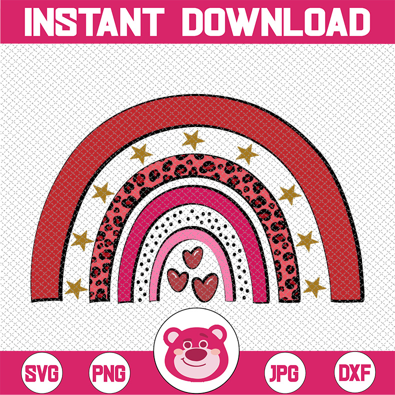 Valentines rainbow PNG, sublimation download, transfers png | Inspire ...