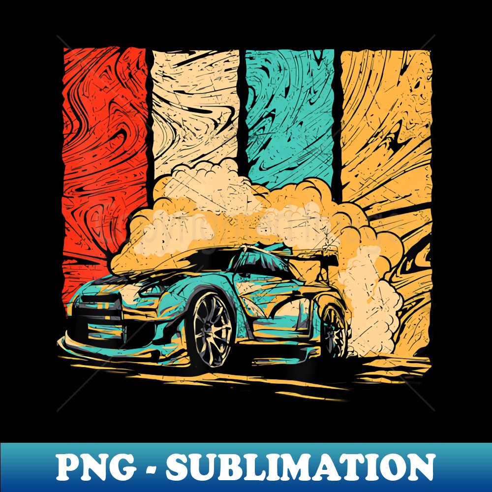 Vintage Drift Car Retro Drifting Racecar Motive - Stylish Su | Inspire ...