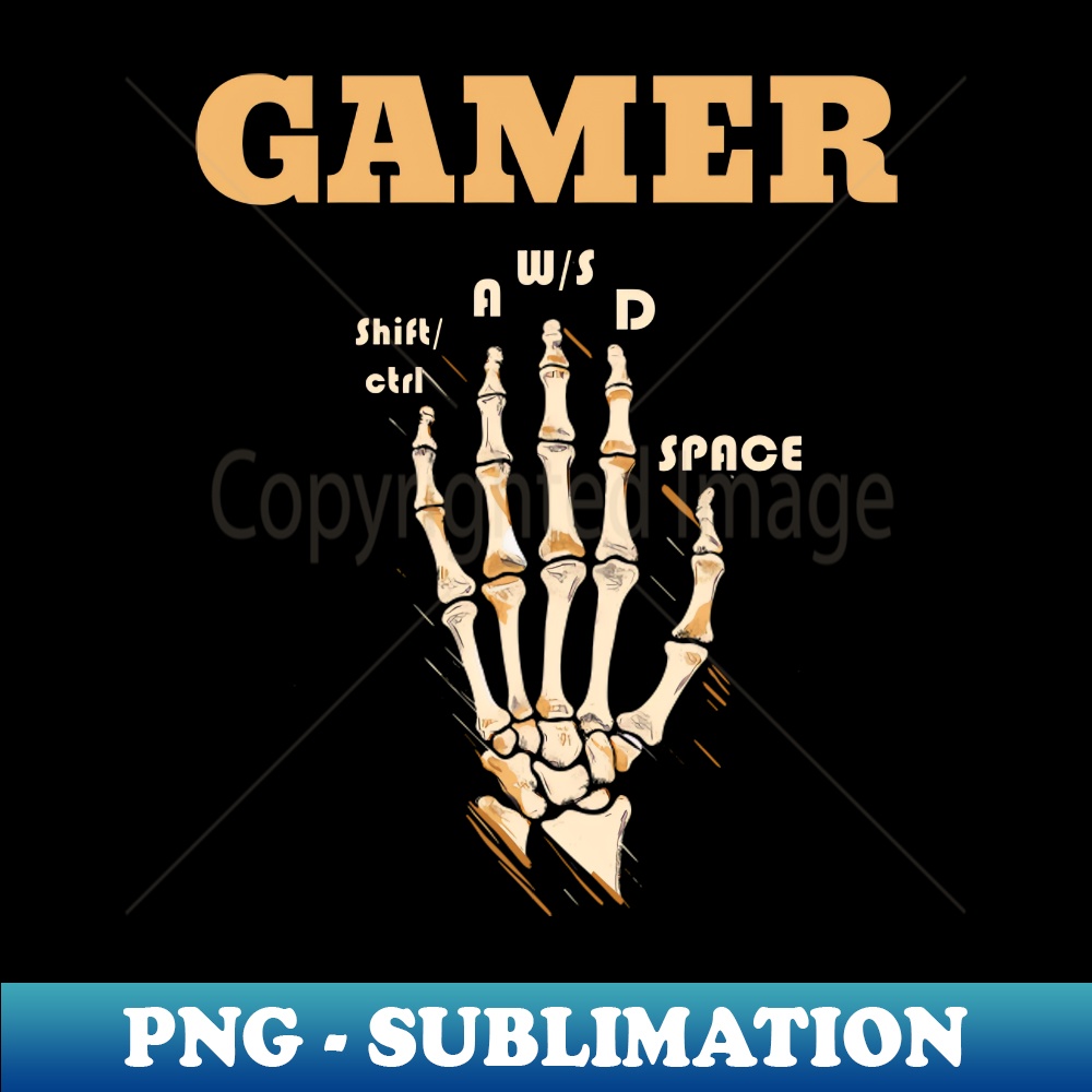 Anatomy Of A Gamer Skeleton Hand Funny - High-Quality PNG Su - Inspire ...