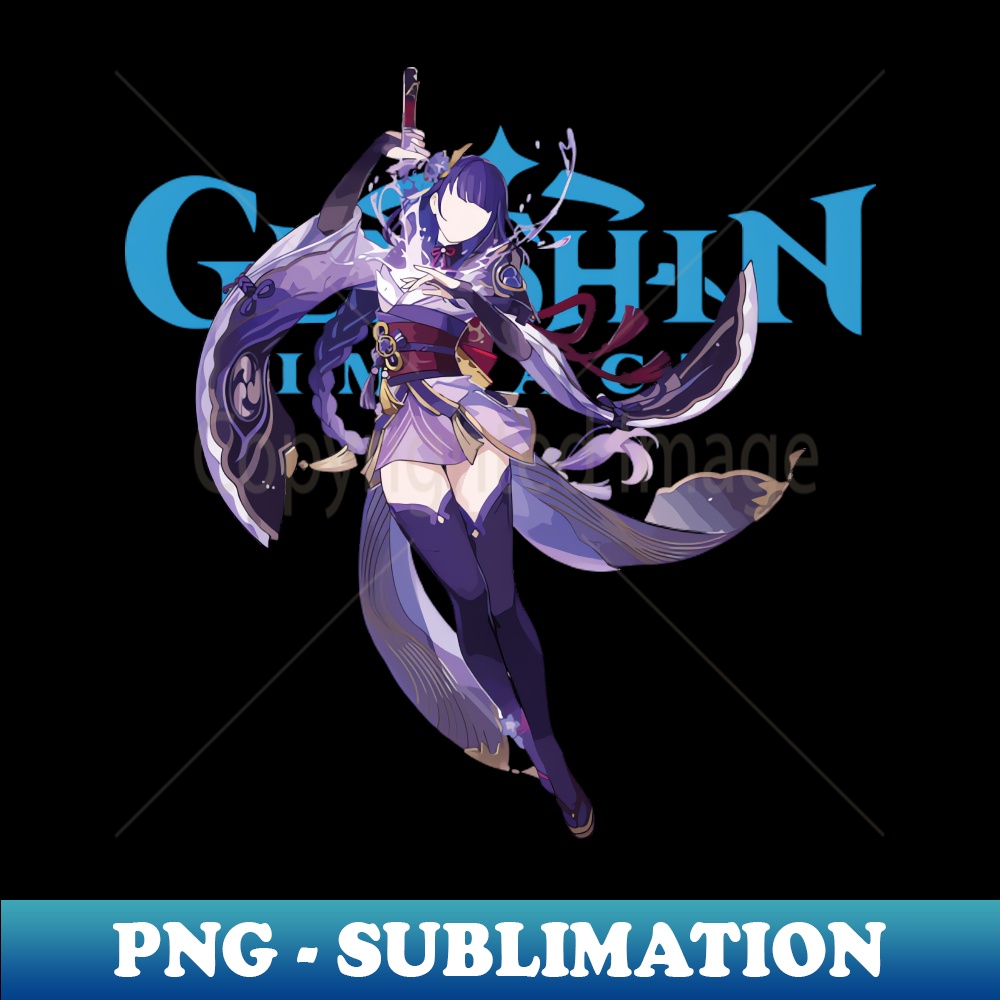 Genshin Impact Raiden Shogun - Modern Sublimation PNG File - | Inspire ...
