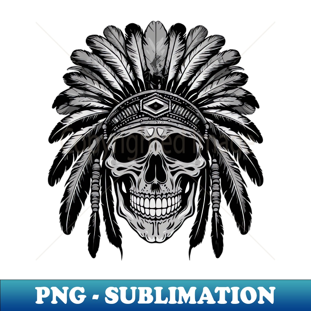 Apache Head Indian Chief Skull Symbol Feathers - Sublimation - Inspire ...